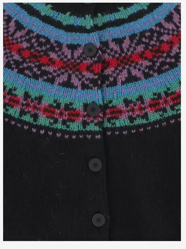 Howlin' Wool Cardigan With Jacquard Pattern
