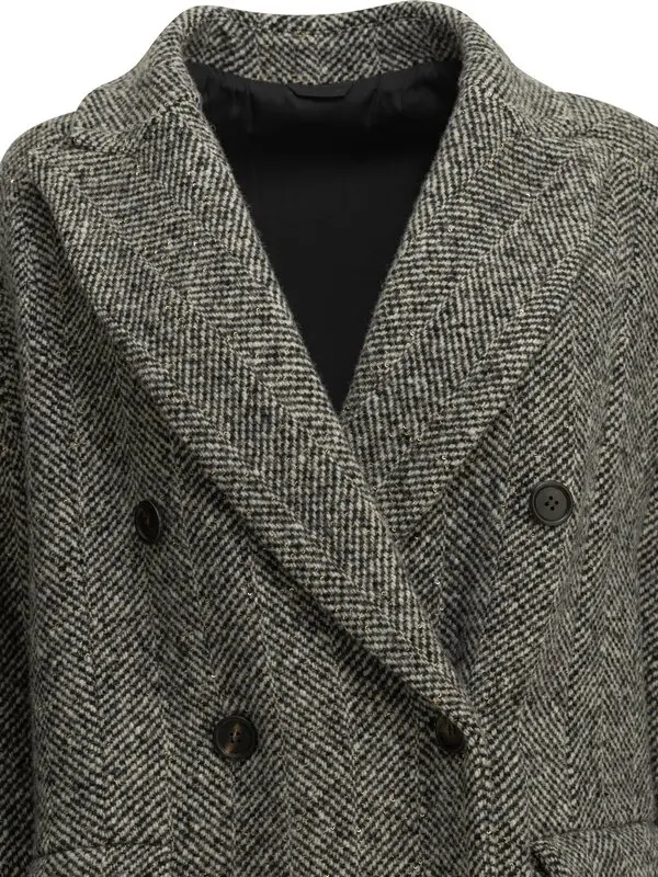 Brunello Cucinelli Dazzling' Long Coat - Grey