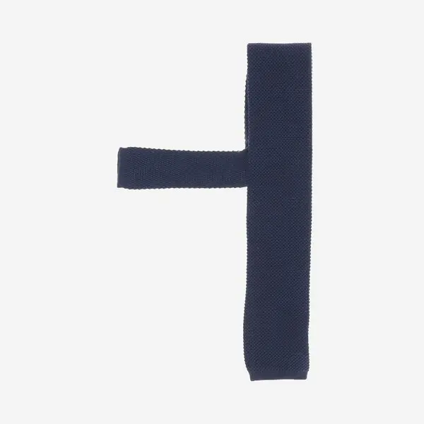 Hugo Boss Wool Knitted Tie - Navy