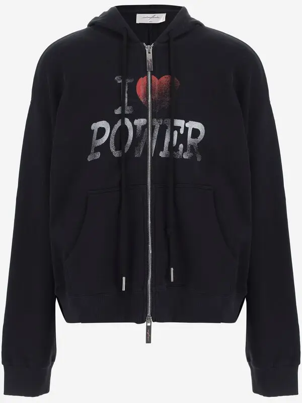Matieres Fecales Cotton Hoodie With Zipper