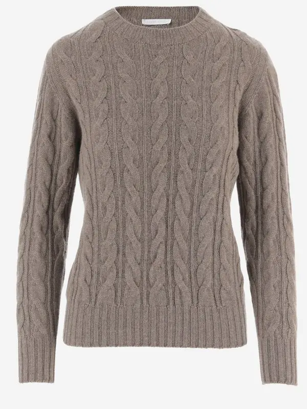 OLIVER LATTUGHI Cashmere Sweater With Braided Pattern