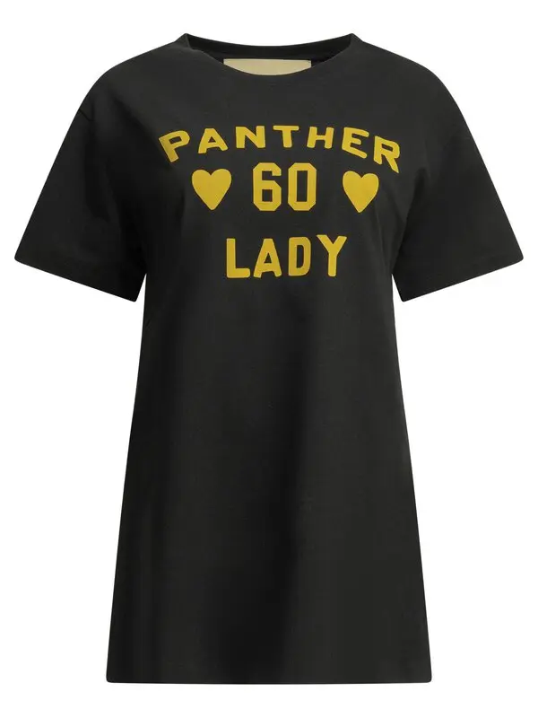 Valentino Garavani Panther Lady' Crew Neck T Shirt - Black