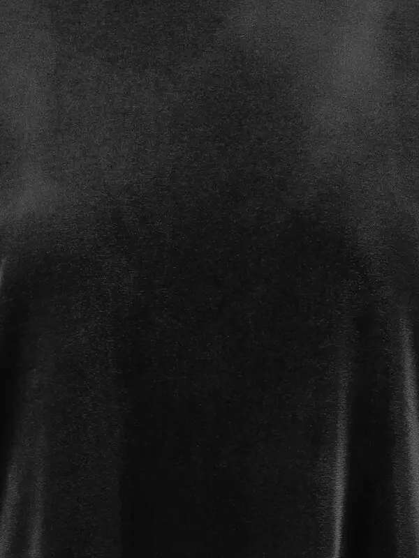 F.IT Long Sleeved Stretch Velvet Sweater - Black