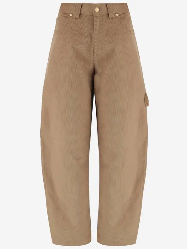 DARKPARK Audrey Cargo Pants In Stretch Cotton Corduroy - Beige