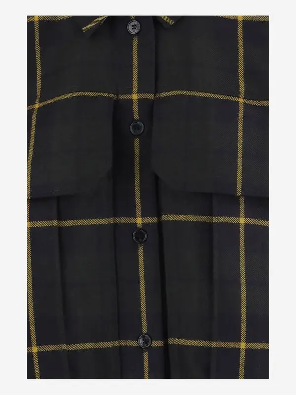 PATOU Checked Wool Shirt With Pockets