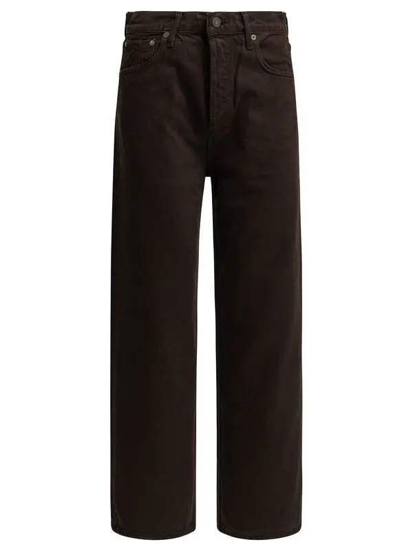 AGOLDE Ren' Wide Leg Jeans - Brown