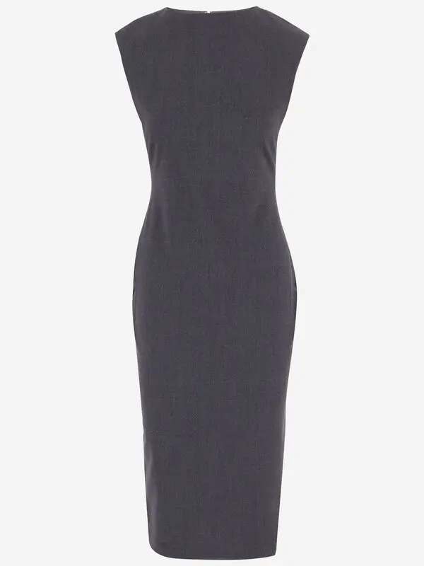 Jacquemus Alba Stretch Wool Midi Dress