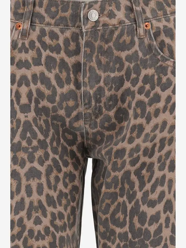 RE/DONE Cotton Jeans With Animal Print