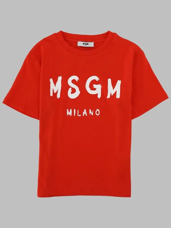 MSGM T Shirt A Manica Corta Con Stampa Logo