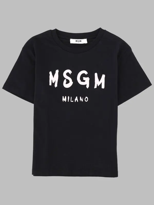 MSGM T Shirt A Manica Corta Con Stampa Logo