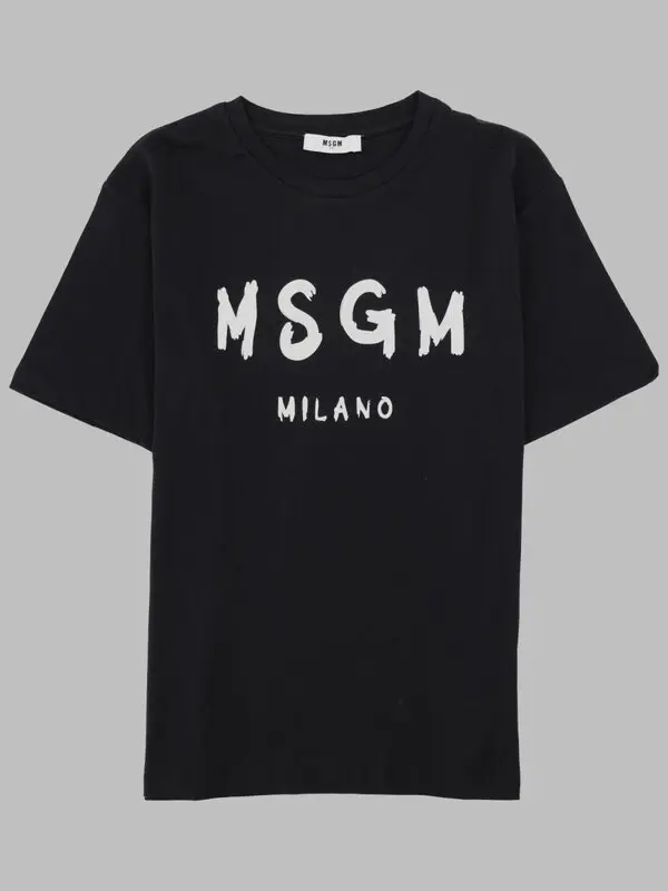 MSGM T Shirt A Manica Corta Con Stampa Logo