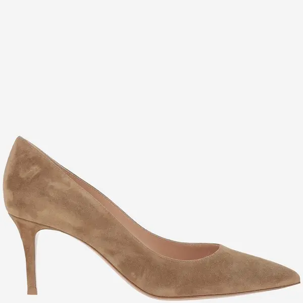 GIANVITO ROSSI Suede Pumps - Beige