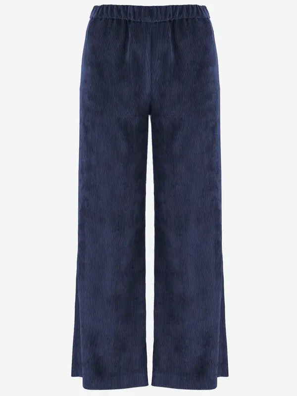 F.IT Ribbed Stretch Nylon Pants - Navy