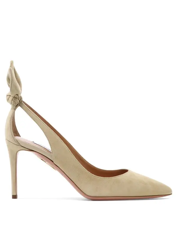 AQUAZZURA Bow Tie 85 Mm' Décollet - Beige