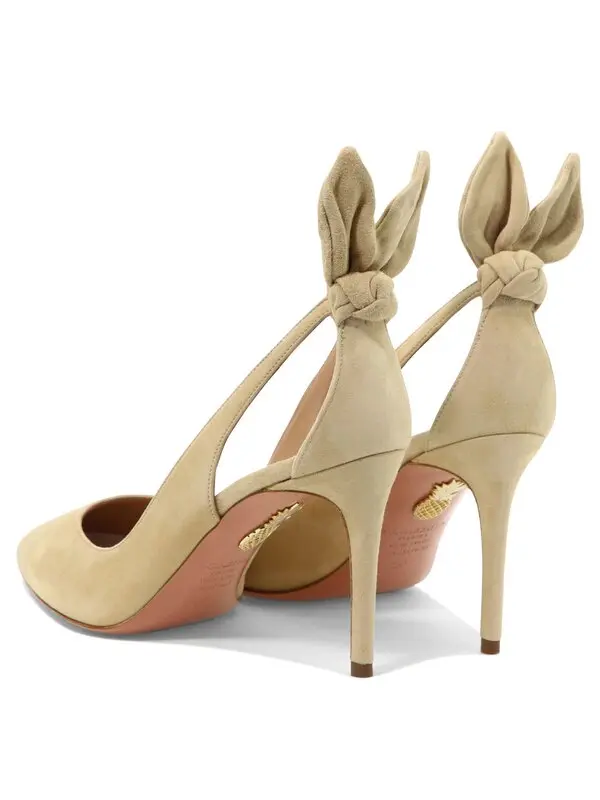 AQUAZZURA Bow Tie 85 Mm' Décollet - Beige