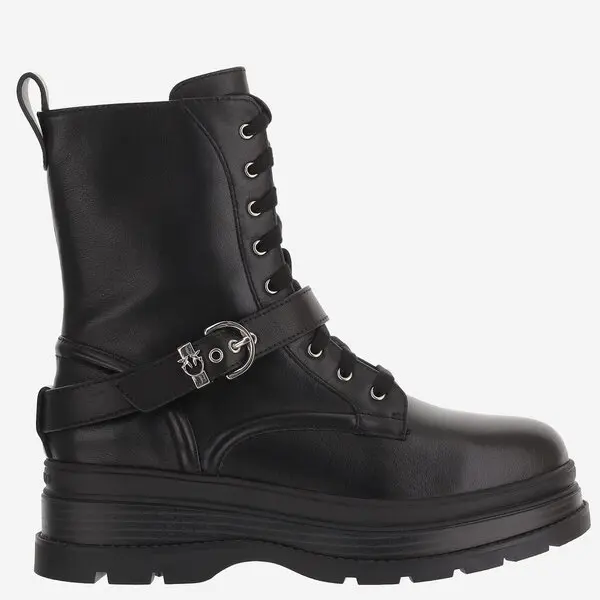 Pinko Eva Leather Ankle Boots