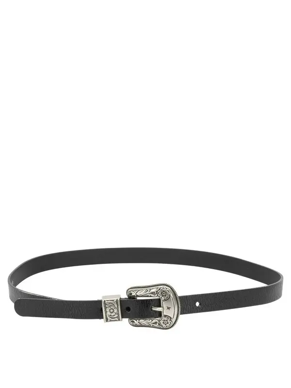 GOLDEN GOOSE Hip Lace' Leather Belt