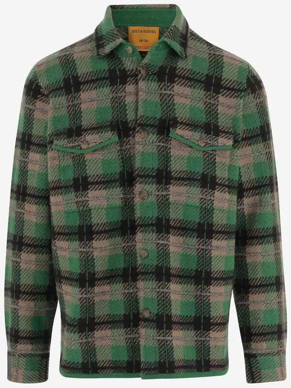 Guest In Residence Cashmere Shirt With Check Pattern - Multi