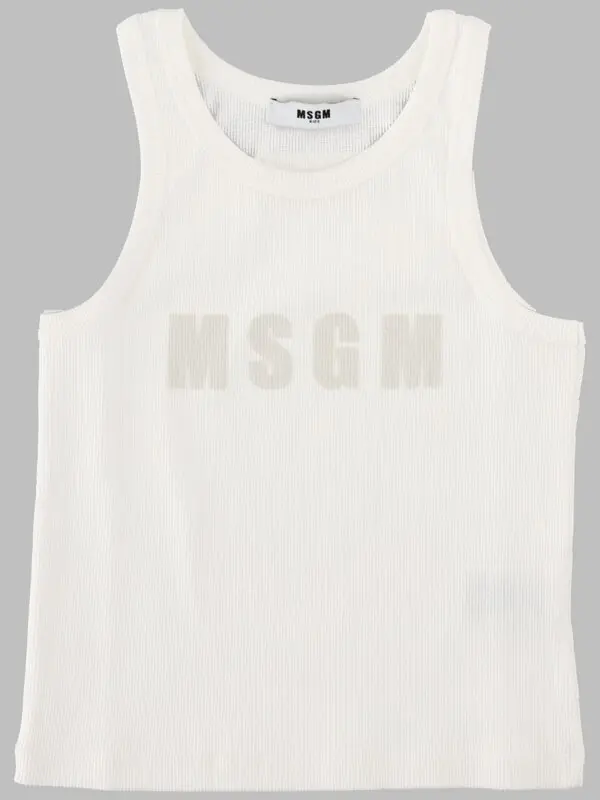 MSGM Tank Top Con Logo