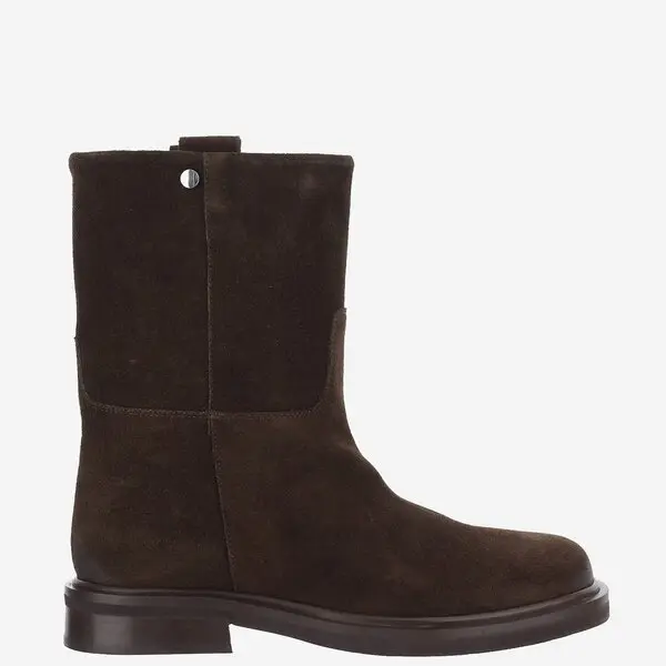 POEVE Round Toe Suede Ankle Boots