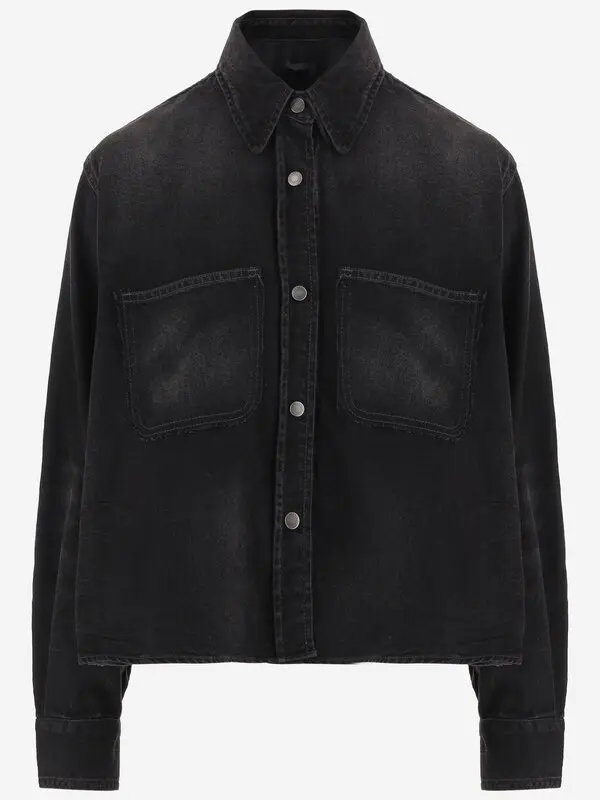 HAIKURE Cotton Denim Shirt - Black