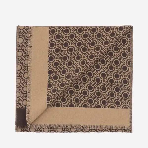 FERRAGAMO Wool Scarf With Hooks