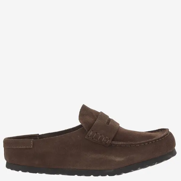 BIRKENSTOCK Naples Suede Loafers - Dark Brown