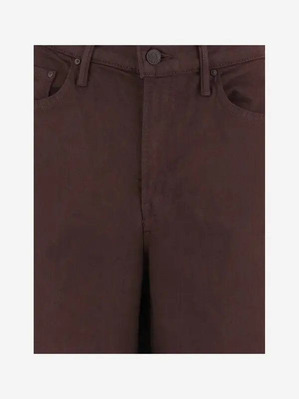 MOTHER Wide Leg Stretch Cotton Jeans