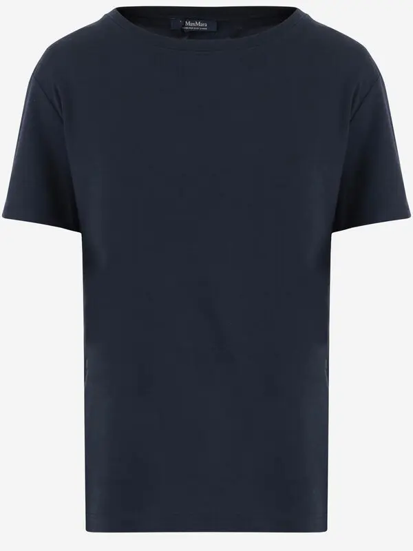 Max Mara Cotton Blend T Shirt - Navy
