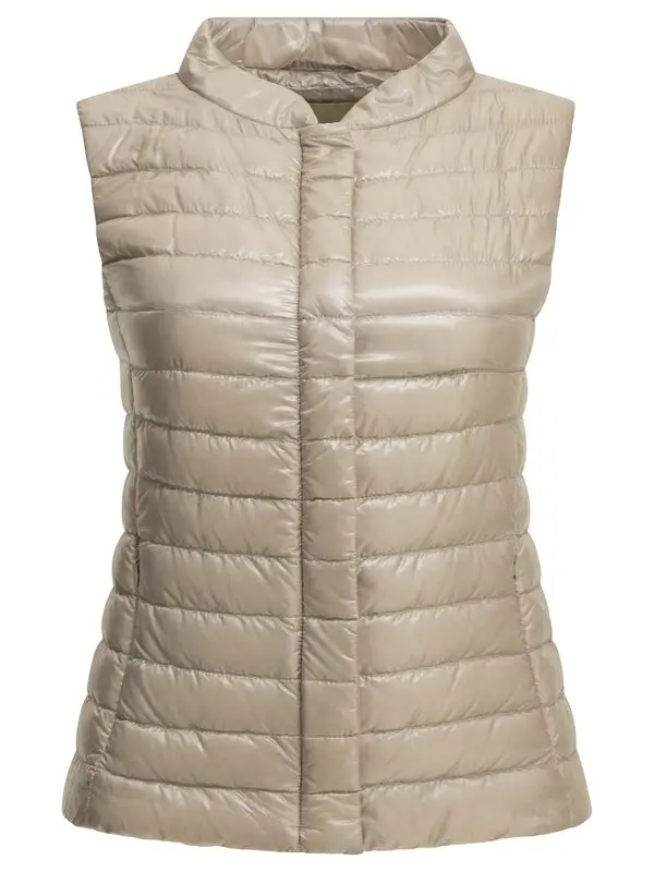 Herno Ultra Light Nylon Sleeveless Jacket - Beige
