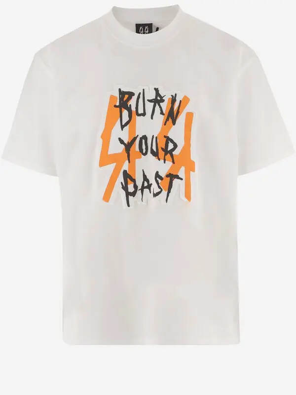 44 LABEL GROUP Cotton T Shirt With Logo Print