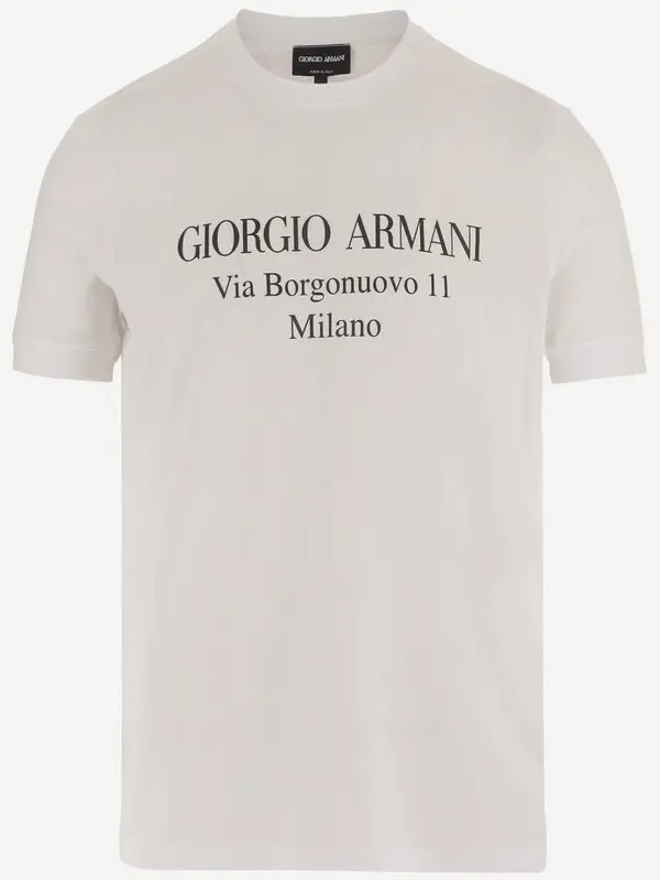 Giorgio Armani Cotton T Shirt With Logo