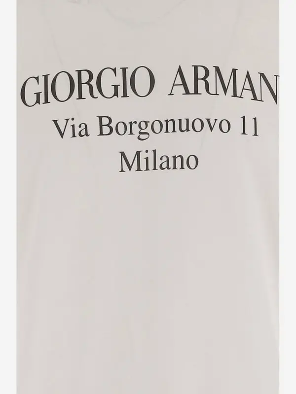 Giorgio Armani Cotton T Shirt With Logo