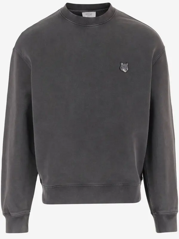 Maison Kitsuné Cotton Sweatshirt With Embroidered Fox Logo