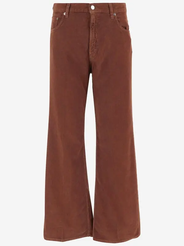 HAIKURE Ribbed Cotton Velvet Pants