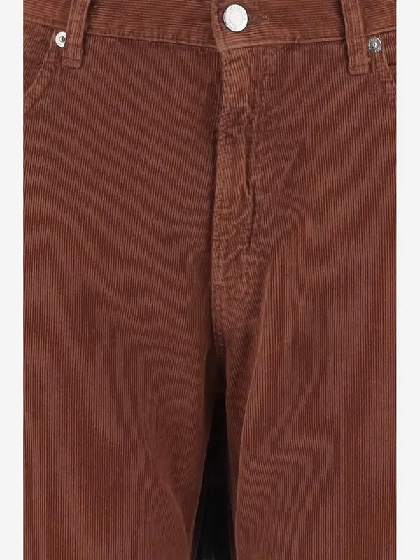 HAIKURE Ribbed Cotton Velvet Pants