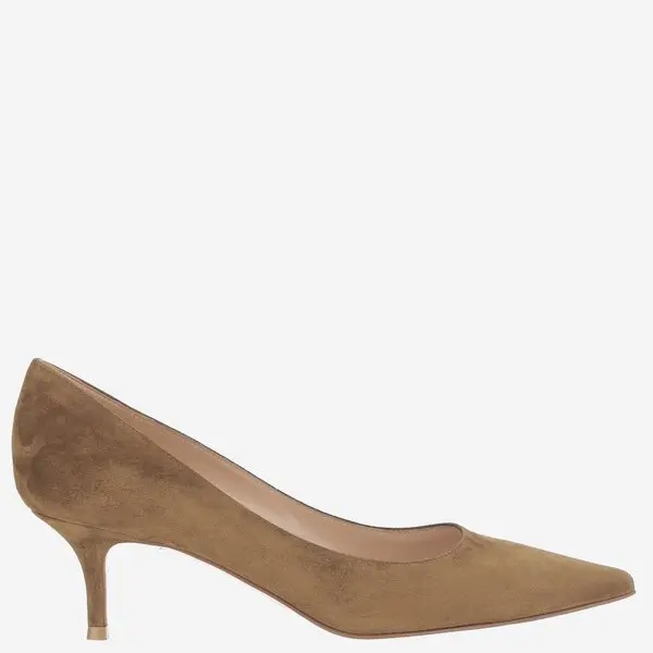 GIANVITO ROSSI Suede Pumps - Marrone Chiaro