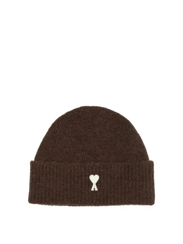 AMI Paris Alpaca Beanie - Brown