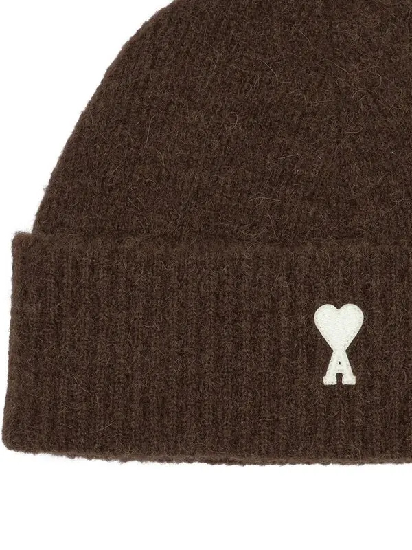AMI Paris Alpaca Beanie - Brown