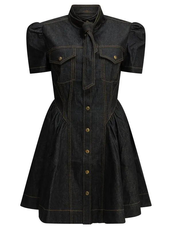 Zimmermann Short Denim Dress - Blue