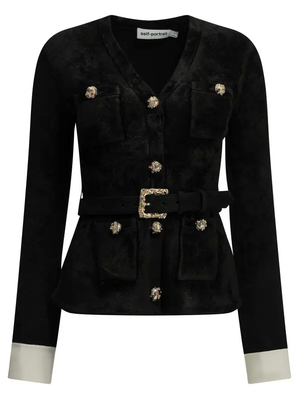 SELF-PORTRAIT Chenille Cardigan