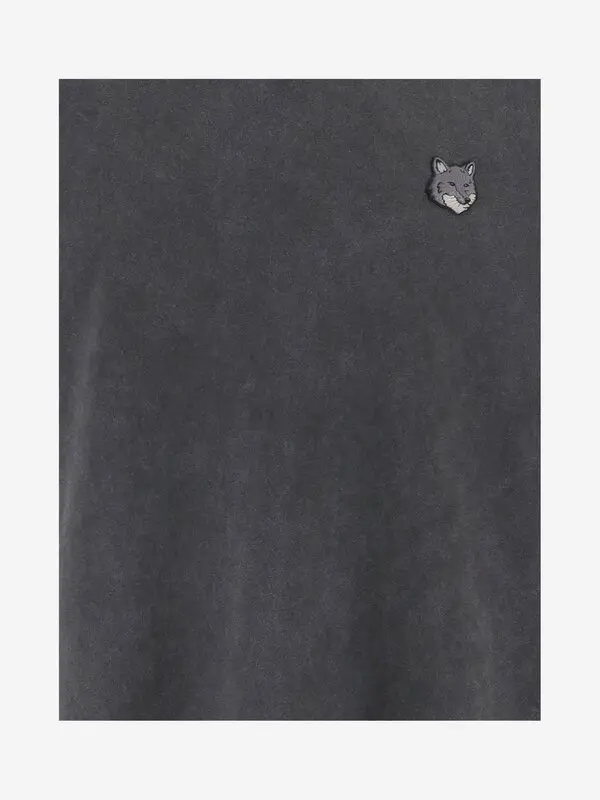 Maison Kitsuné Cotton T Shirt With Embroidered Fox Logo