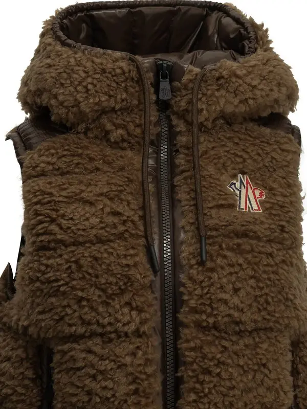 Moncler Sleeveless Teddy Jacket - Brown