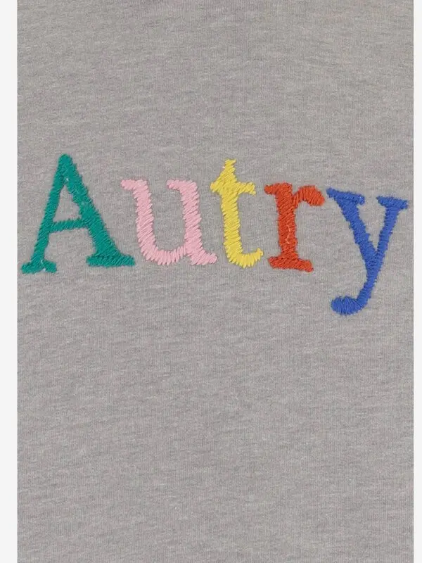 AUTRY Cotton Sweatshirt With Embroidered Logo