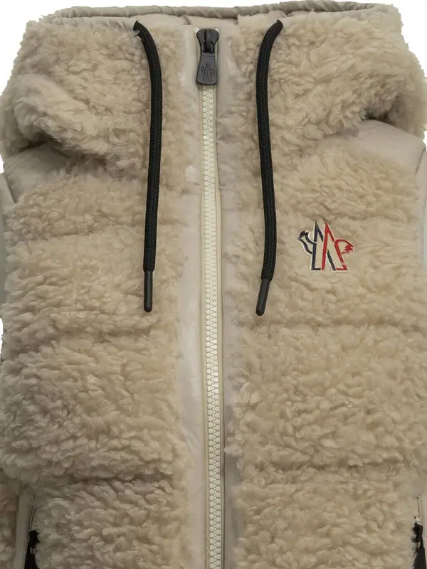 Moncler Sleeveless Teddy Jacket - Beige