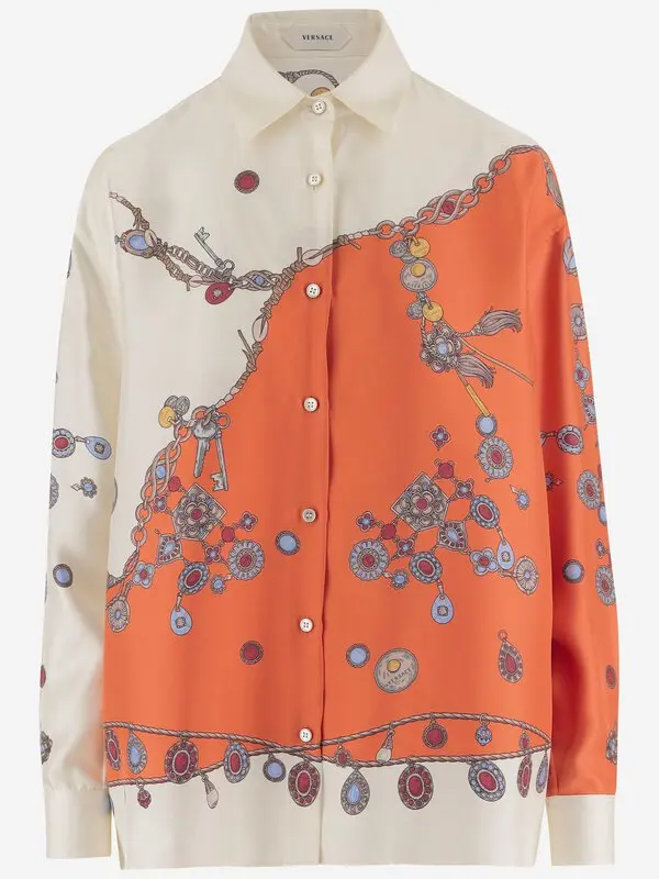 Versace Print Silk Shirt - Multi