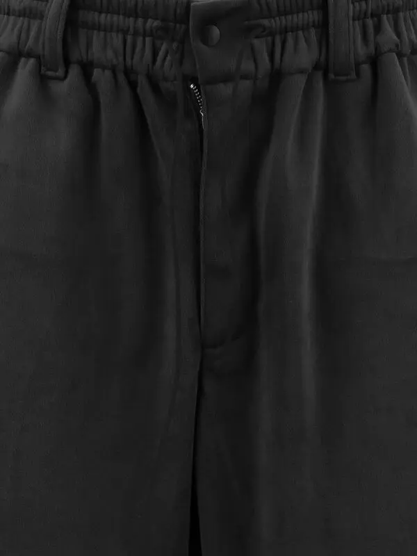 Y3 Stretch Velvet Pants With Logo