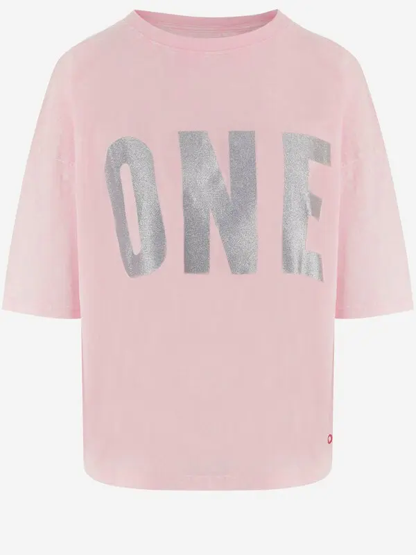 ONE TEE Cotton T Shirt With Logo
