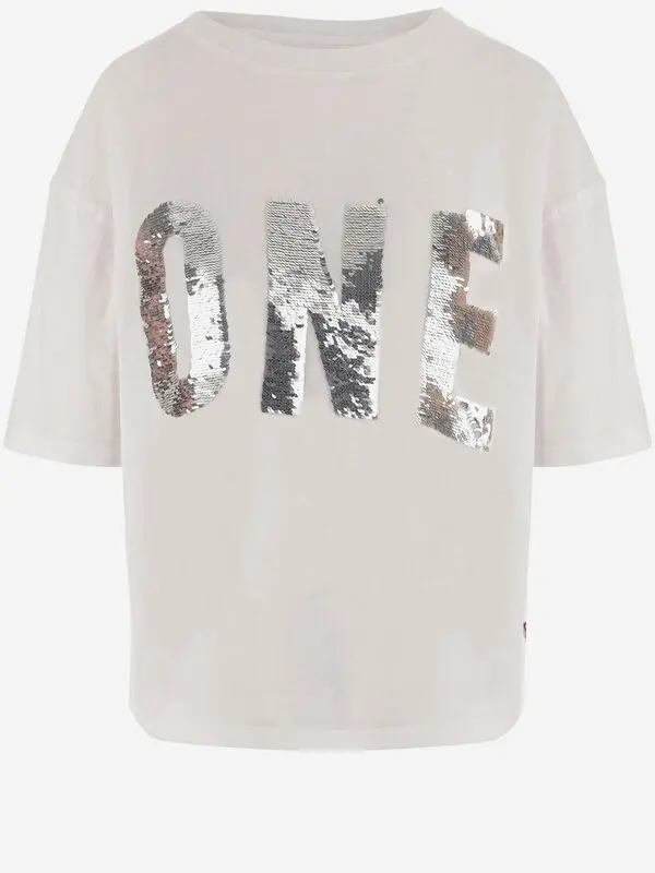 ONE TEE Cotton T Shirt With Logo