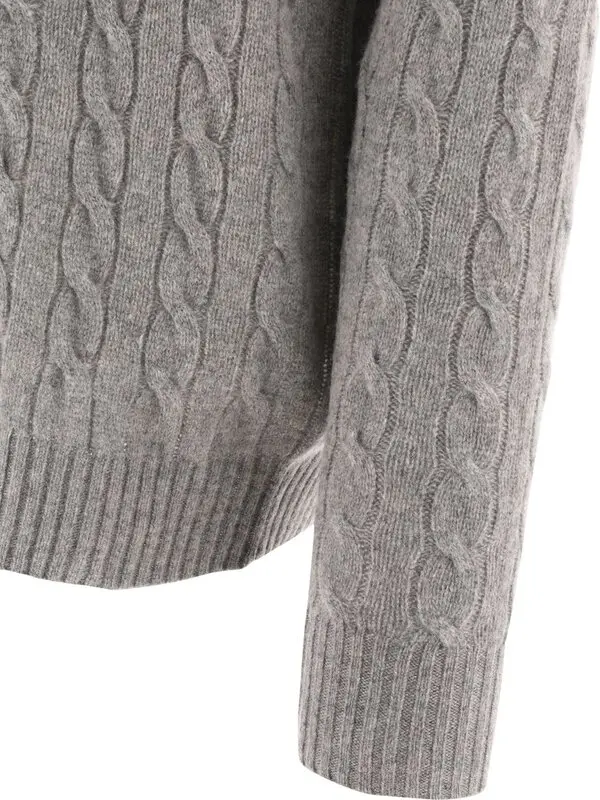 Polo Ralph Lauren Crew Neck Sweater With Logo - Grey